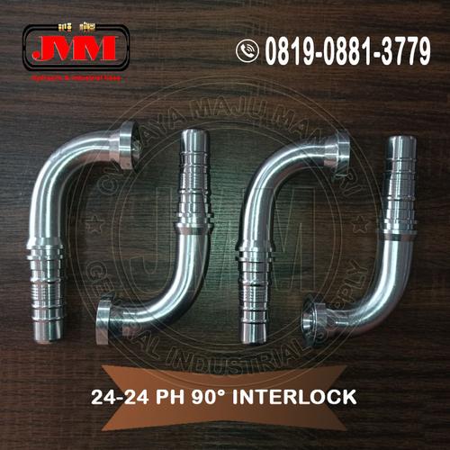 Jual Fitting Interlock Coupling 1.5" Flange PH 24-24 90 Deg Heavy Duty ...