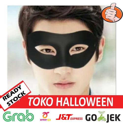 Jual TOPENG HITAM PRIA SETENGAH WAJAH MASQURADE ZORO MASK TOPENG BANDIT ...