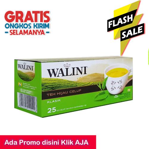 Jual Teh Walini Hijau Klasik Walini Green Tea Classic 1 Box isi 25 Bags ...