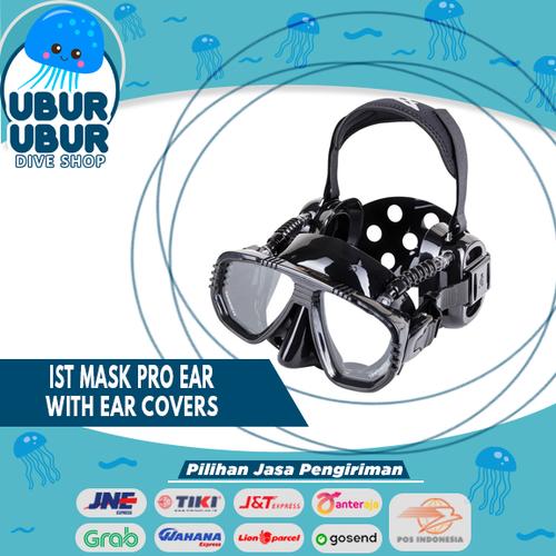 Jual IST Mask Pro Ear Black With Ear Cover - Masker Diving / Kacamata ...