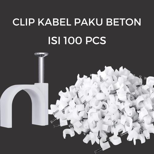 Jual Klip Kabel 16 mm Paku Beton Clamp Cable Organizer Perapi Tali ...