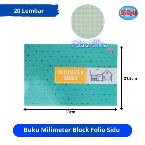 Jual Buku Milimeter Block Folio Sidu / Milimeter Blok Block F4 20 ...