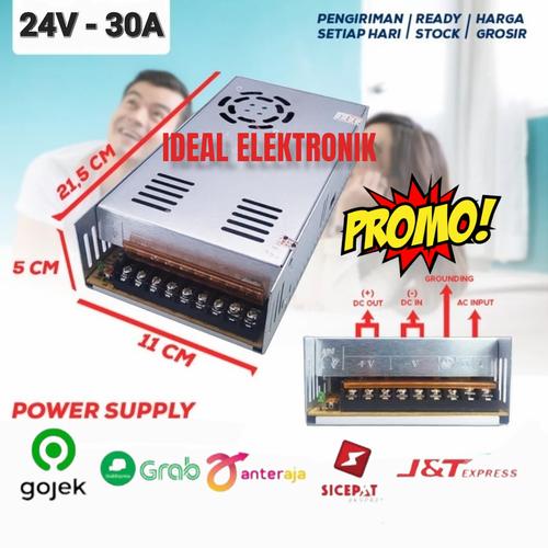 Jual Switching Power Supply PSU 24V 30A High Quality, 24 Volt 30 Ampera Fan - Jakarta Pusat ...