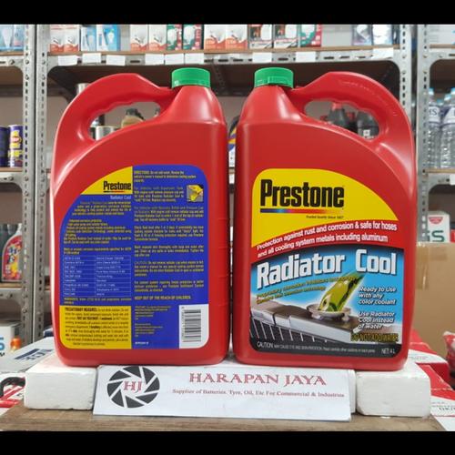 Jual AIR RADIATOR PRESTONE COOLANT WARNA HIJAU / MERAH MUDA ISI 4 LITER ...