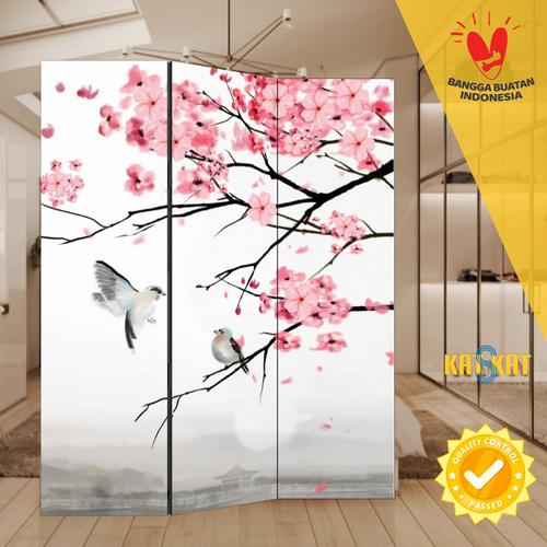 Jual sketsel room divider pembatas ruang minimalis jepang - cherry bird ...