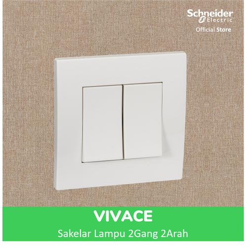 Jual Schneider Saklar 2G Seri VIVACE KB32_1 WE 2 GANG 1 WAY Double ...
