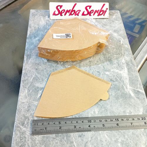 Jual Kertas saringan kopi v60 paper filter flat bottom 100lembar pack ...