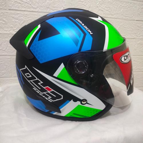 Jual Helm Half Face Dewasa SNI Double Visor DYR Osaka Ultimate Blue SNI ...
