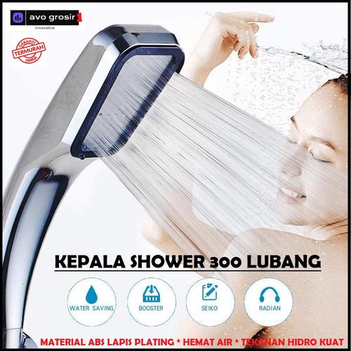 Jual kepala jet shower 300 lubang Hemat Air Head Hand Shower turbo ...