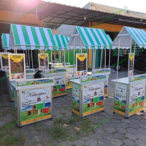 Jual Booth Portable / Gerobak Lipat + Atap + Papan Menu untuk es teh ...