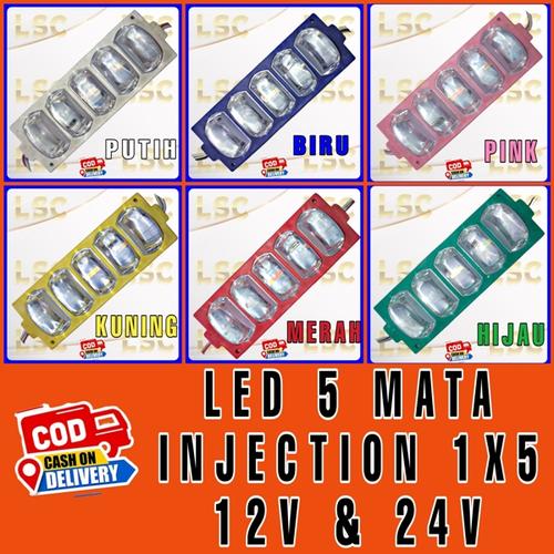 Jual LSC - LED 5 Mata injection 12-24 V, variasi mobil truk bis - Hijau ...