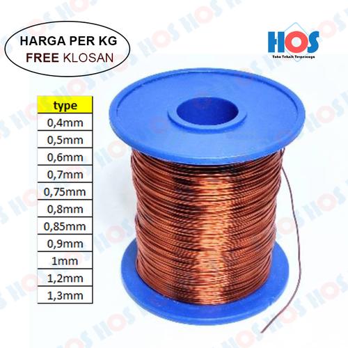 Jual kawat tembaga email 0,4 - 1,3 mm Enamel Wire Cooper Gulung KILOAN ...
