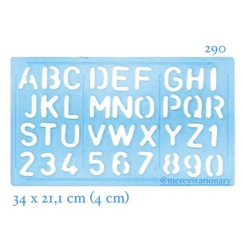 Jual Penggaris Huruf Angka Cetakan Templates Sablon - A. 290 - Kota ...