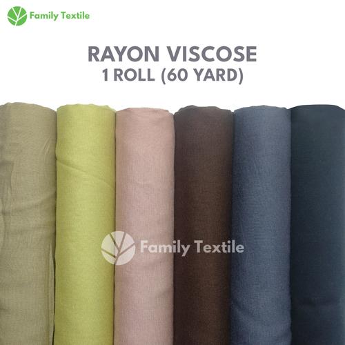Jual Kain Rayon Viscose Uniqlo 1 Roll 60 Yard - Bahan Katun Cotton ...