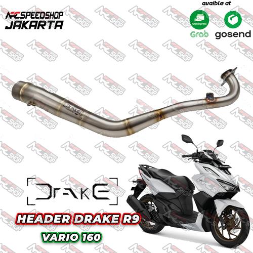 Jual Header / Pipa Leher Fullsystem R9 Drake Honda Vario 160 - Jakarta ...