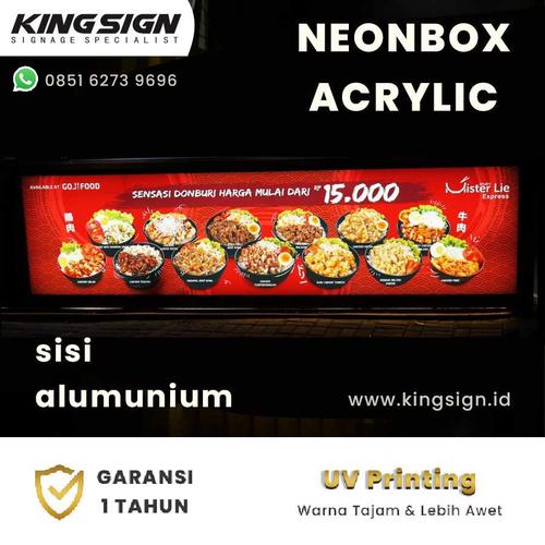 Jual Neon Box Acrylic Menu Makanan Sisi Alumunium - Kota Tangerang ...