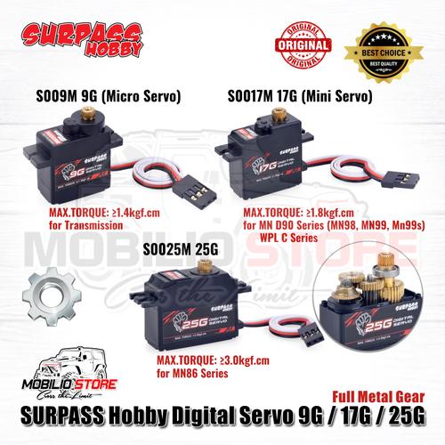 Jual Surpass Hobby Digital Servo 9G / 17G / 25G for Micro Mini Servo RC ...