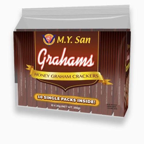 Jual My San Grahams Honey Graham Crackers 10 single packs (10 x 25g ...