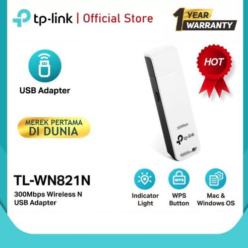 Jual Original Tp-Link TL-WN821N 300Mbps Wireless N USB Adapter WN821N ...