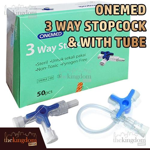 Jual Onemed 3 Three Way Stopcock Tube /1 50 Infus Conector Stop Cock ...