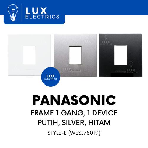 Jual Frame 1 Gang 1 Device PANASONIC WESJ78019 Style-E Putih/Silver ...