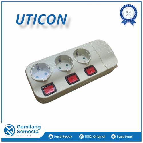 Jual Stopkontak listrik 3 lubang dengan saklar ON OF Colokan listrik ...