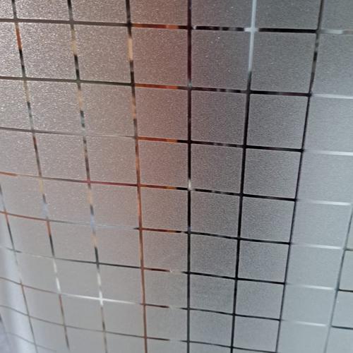 Jual Sticker kaca sandblast GLITER kotak spasi bening 3,5cm x 3,5cm L ...