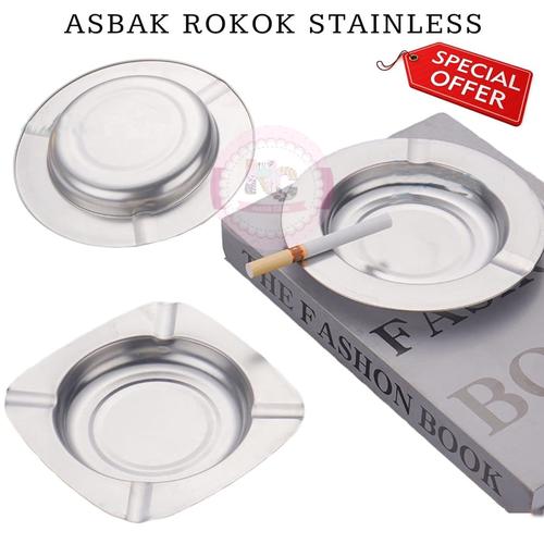 Jual ASBAK ROKOK STAINLESS STEEL / ASBAK SENG BULAT TEMPAT ASBAK ROKOK ...