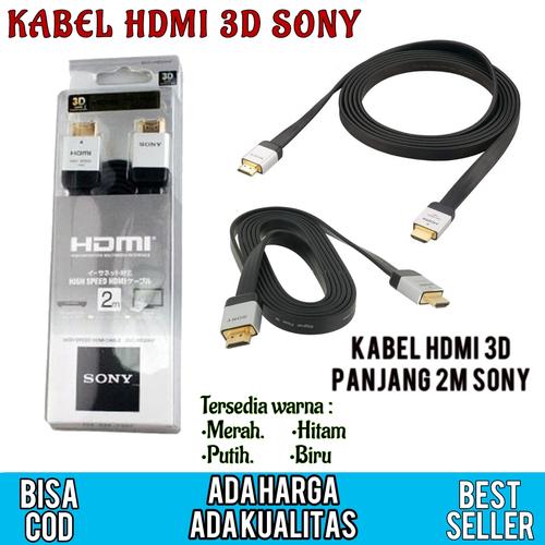 Jual KABEL HDMI SONY 2m HIGH SPEED CABLE DLC HE20HF FLAR 3D PS4 XBOX HD TV - Hitam - Jakarta ...