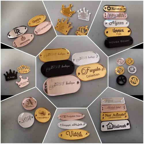 Jual LABEL HIJAB / LABEL AKRILIK / LABEL TAG AKRILIK / LABEL BRAND ...