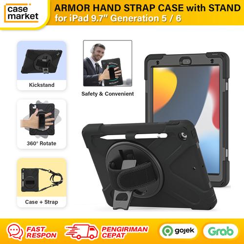 Jual Case iPad 9.7 inch 5 6 2017 2018 Hard Casing Stand Armor Hand ...