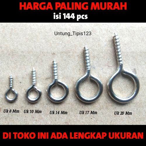 Jual Paku ulir skrup isi 144 pcs paku gantungan kunci bahan souvenir ...