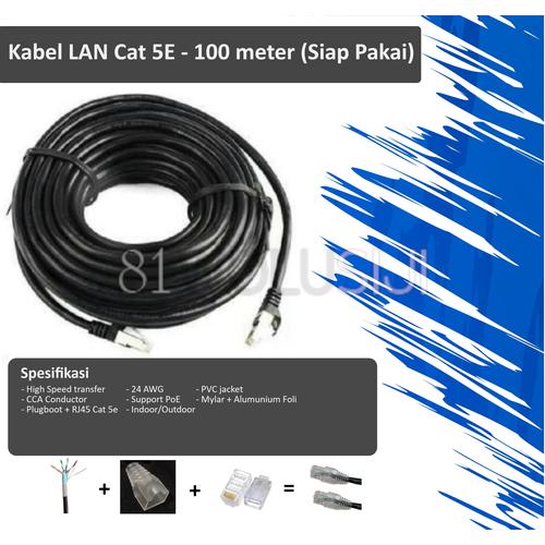 Jual Kabel FTP/UTP/LAN Cat5e Outdoor panjang 100 meter - Tanpa RJ45 ...