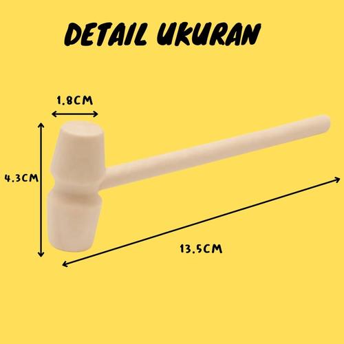 Jual APM01 Palu Kayu Mini Coklat Pinata Cake Alat Pukul Pemukul Wood ...