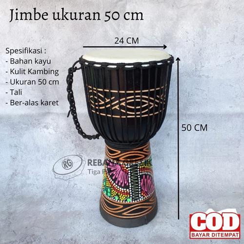 Promo Alat Musik Kendang Gendang Jimbe Tinggi 50cm Jumbo Motif Ukir ...