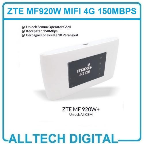 Jual ZTE MF920W+ MF920 Modem Mifi Wifi 4G LTE 150mbps - Kota Yogyakarta - Alltech Digital ...