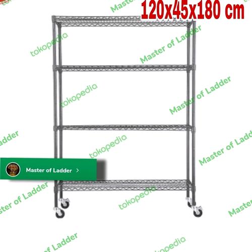 Jual Rak Besi 4 Tingkat heavy duty/Trolley Rak 4 tingkat - Kota ...