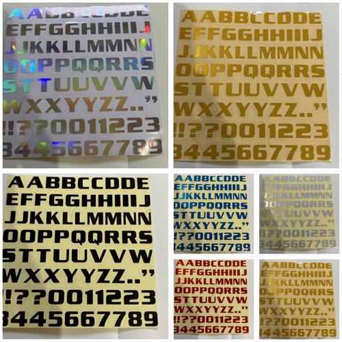 Jual STICKER ABJAD ANGKA HURUF - hologram - Jakarta Timur - Dil Sticker ...