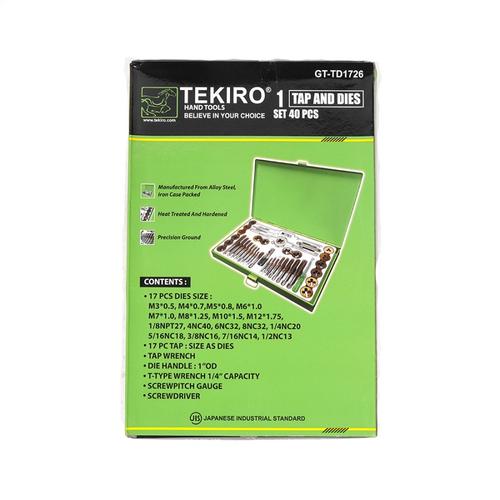 Jual TEKIRO Hand Tap/Taps and Die/Dies Ulir/Snay/Snai/Senai Drat Set ...