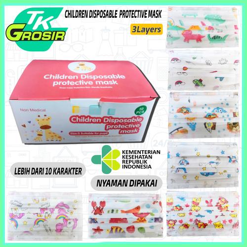Jual MASKER MEDIS BESCO ANAK/FACE MASK/MASKER ANAK ANAK ISI 50.PCS ...