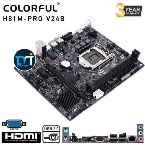 Promo COLORFUL H81M PRO V24B - [Socket LGA 1150, H81, DDR3, SATA3, m ...