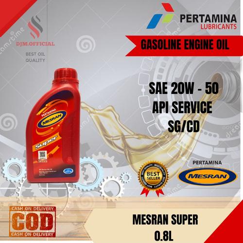 Promo OLI MESIN MESRAN SUPER SAE 20W - 50 PERTAMINA OIL MOTOR 800 ML ...