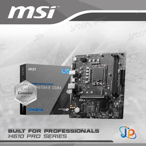Promo Motherboard MSI PRO H610M-E DDR4 (LGA1700, H610, DDR4, USB3.2 ...