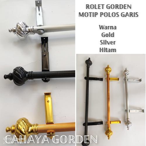 Jual Tiang gorden minimalis Polos Garis Warna Hitam,kuning,Silver,Putih ...