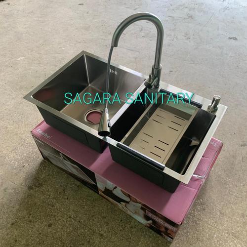 Jual Paket lengkap kitchen sink 8245 INOBE stainless sus 304 bak dua ...