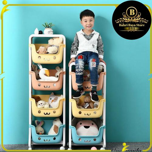 Promo Rak Penyimpanan Mainan Anak Majalah Rak Roda 3 Susun Rak ...