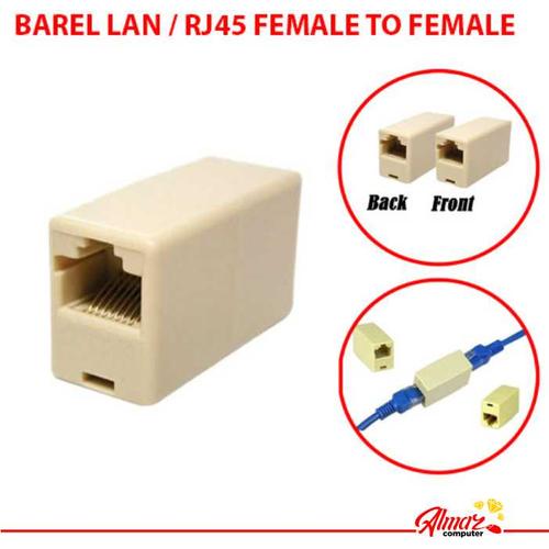 Jual Konektor Kabel LAN RJ45 Female-Female/ Barel RJ45 - Kab. Sleman ...