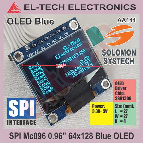 Jual OLED 0.96" Inch SPI 7 Pin LCD LED Graphic Display Module - Kota ...