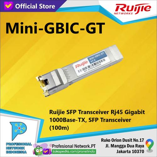 Promo Ruijie Mini-GBIC-GT SFP Transceiver Rj45 Gigabit Cicil 0% 3x ...
