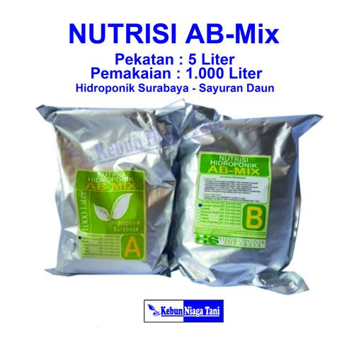 Jual Hidroponik Surabaya Nutrisi AB Mix 5 L Sayuran Daun - abmix ...